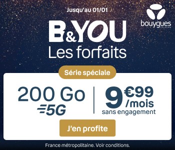 Forfaits b and you 70 à 80 Go sans engagement en promo